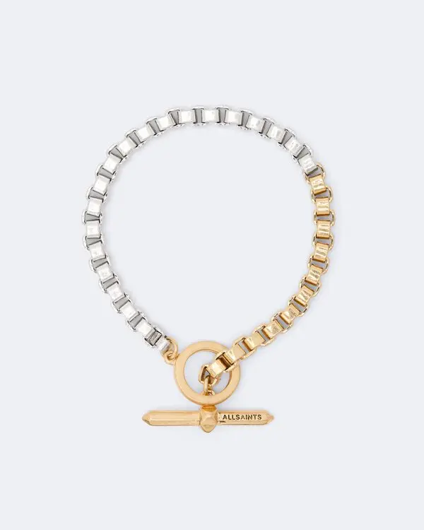 ALLSAINTS Two Tone Box Chain Bracelet - Mix