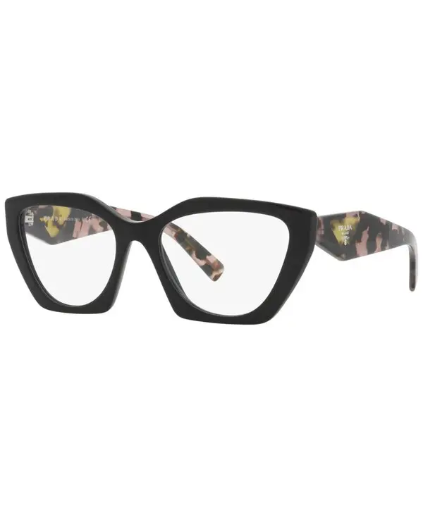 Prada Irregular Frame Eyeglasses - Black