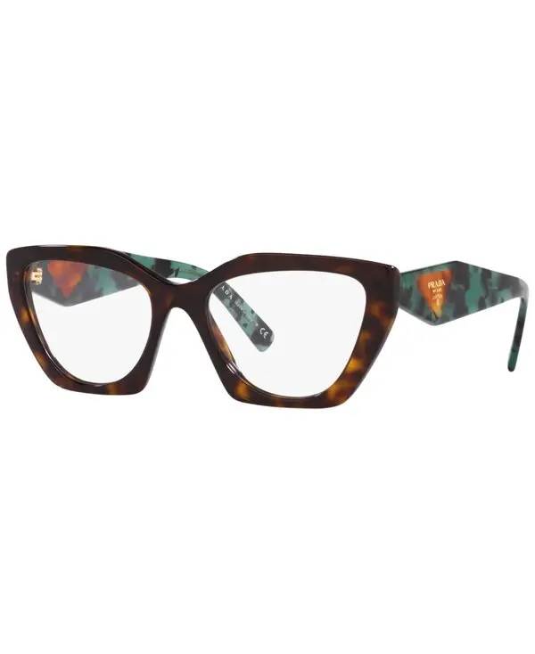 Prada Irregular Frame Eyeglasses - Tortoise
