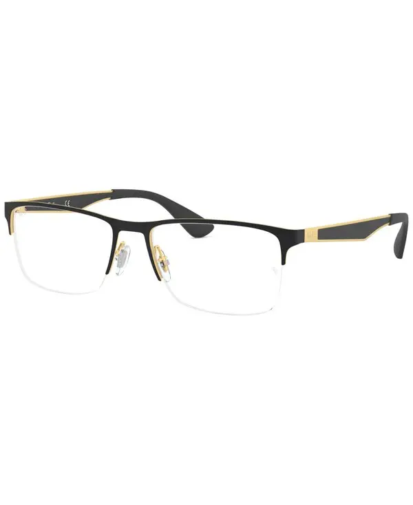 Ray-ban Rectangle Eyeglasses - Gold Blk