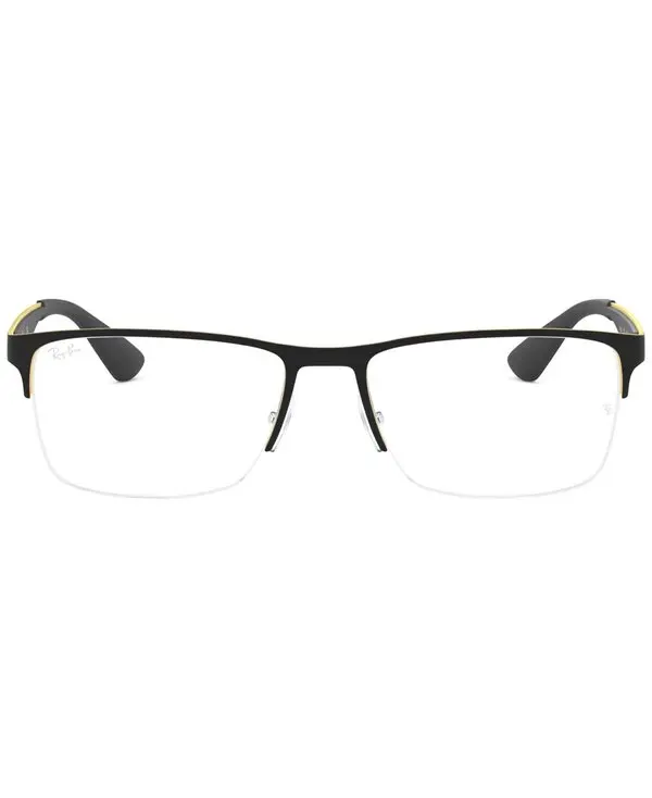 Ray-ban Rectangle Eyeglasses - Gold Blk