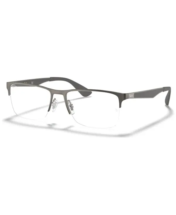 Ray-ban Rectangle Half Rim Eyeglasses - Navy