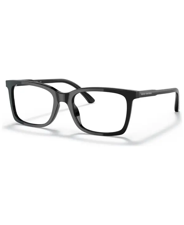 Brooks Brothers Square Eyeglasses - Shiny Solid Black