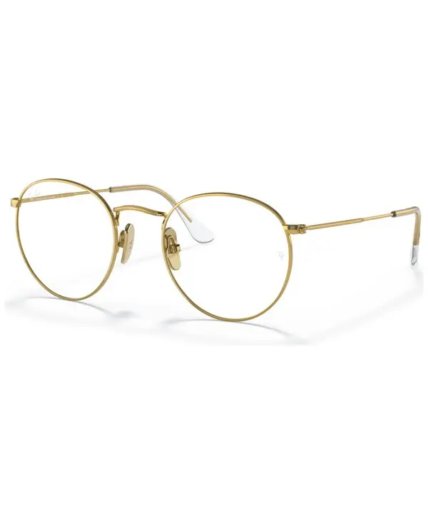 Ray-ban Round Titanium Eyeglasses - Gold