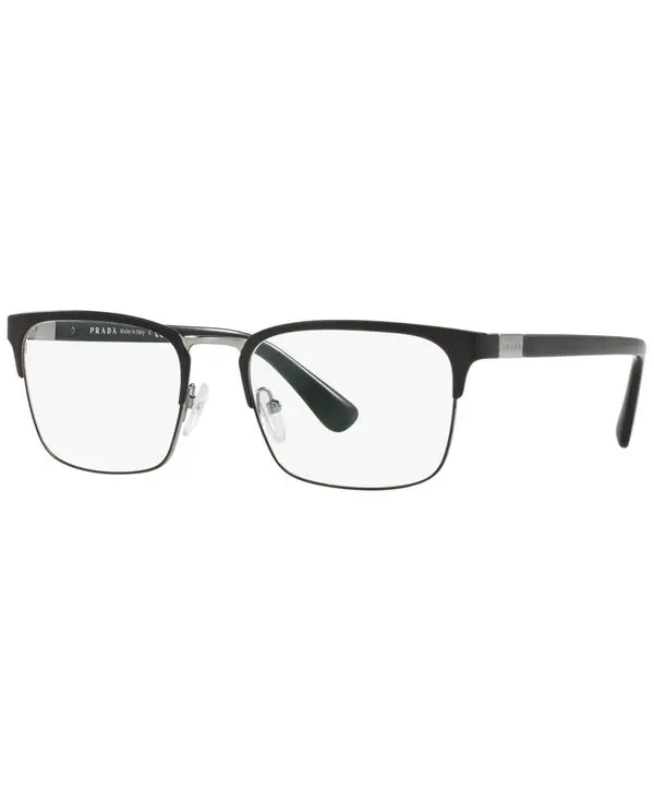 Prada Pr 54tv Rectangle Eyeglasses - Matte Blk