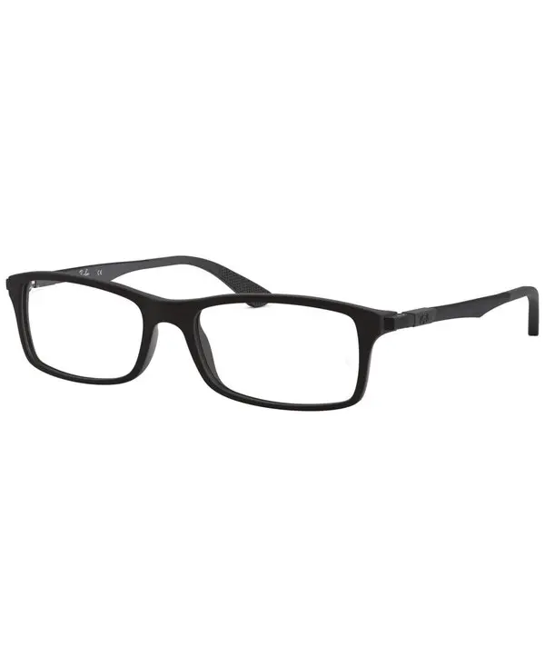 Ray-ban Rb7017 Rectangle Eyeglasses - Matte Blac