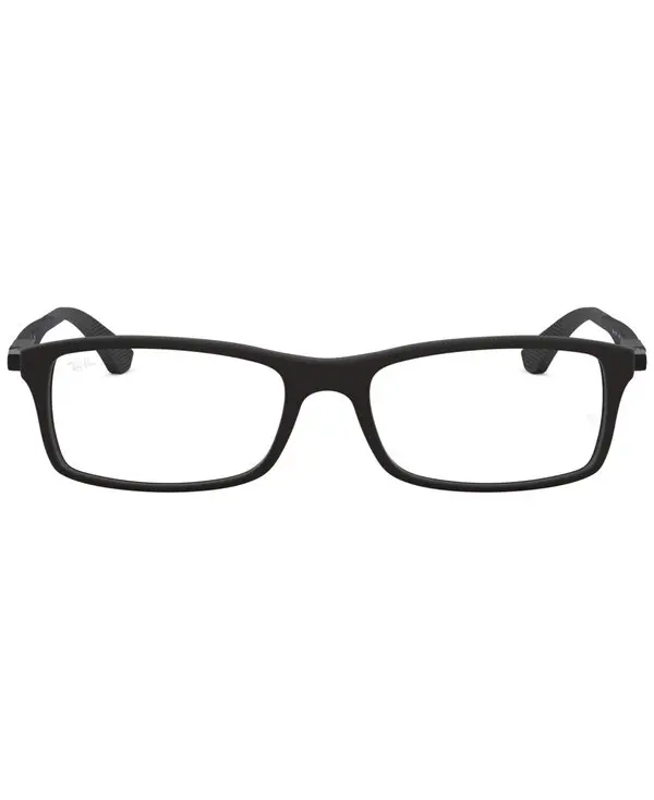 Ray-ban Rb7017 Rectangle Eyeglasses - Matte Blac