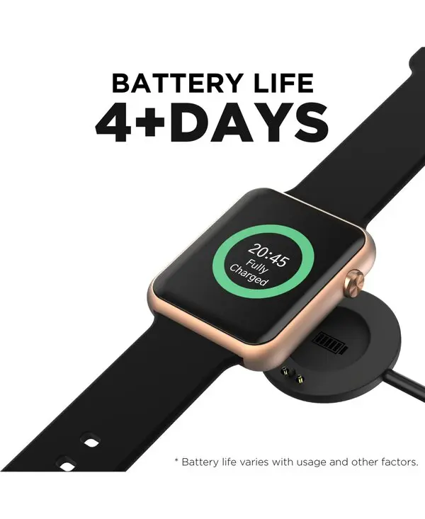 ITOUCH Air 4 41mm Silicone Strap Smartwatch - Black