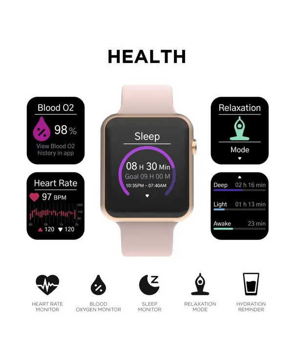 ITOUCH Air 4 Silicone Strap Smartwatch 41mm - Blush