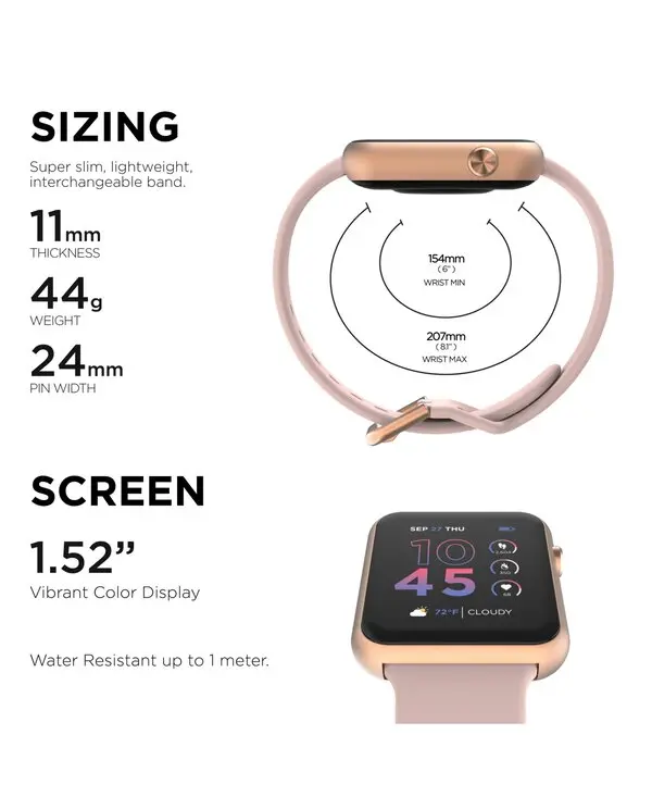ITOUCH Air 4 Silicone Strap Smartwatch 41mm - Blush
