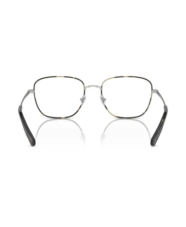 Brooks Brothers Square Metal Eyeglasses - Matte Silver