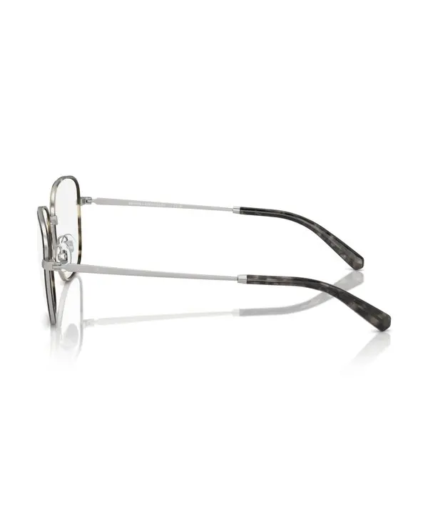 Brooks Brothers Square Metal Eyeglasses - Matte Silver