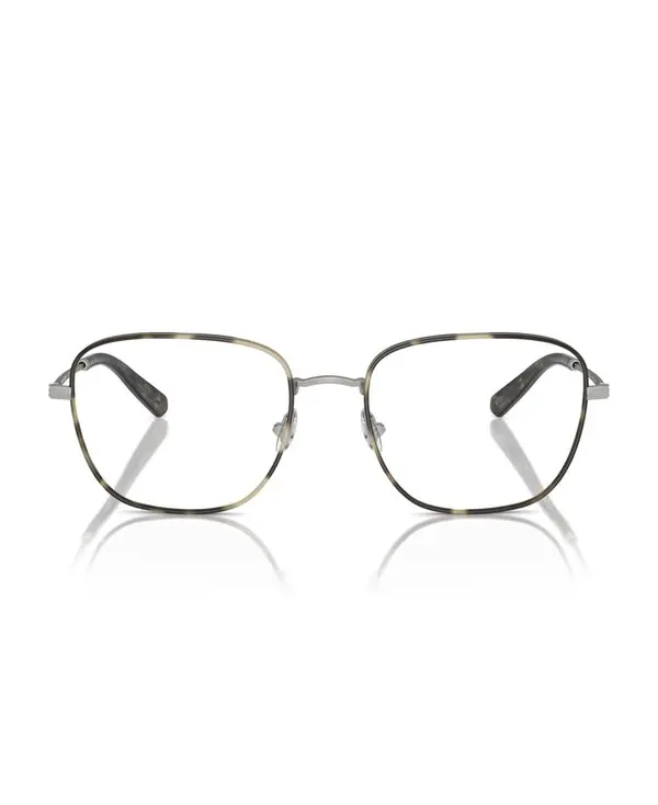 Brooks Brothers Square Metal Eyeglasses - Matte Silver