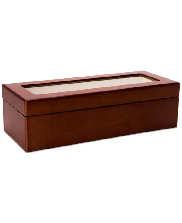 BEY-BERK Four-watch Box - Cherry Wood