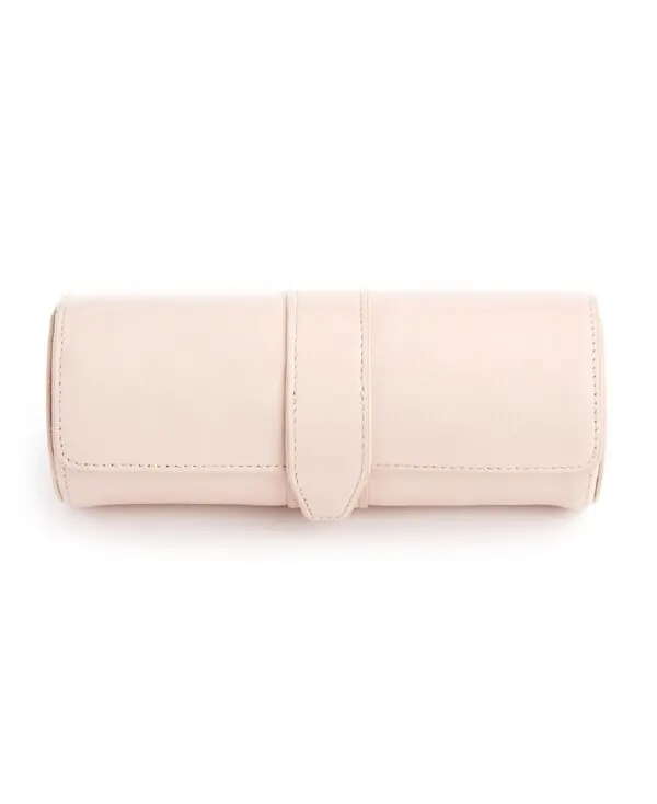 ROYCE NEW YORK Suede Lined Travel Watch Roll - Pink