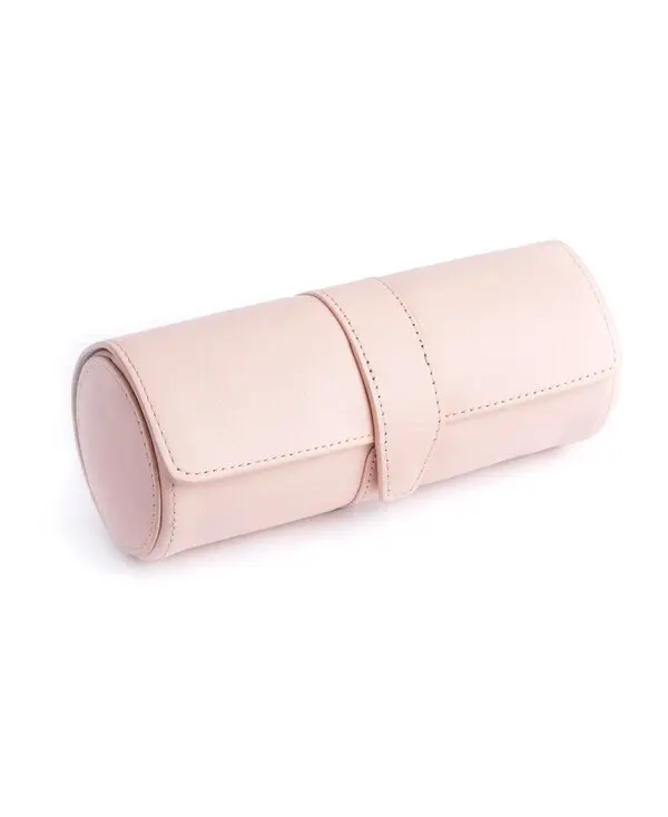 ROYCE NEW YORK Suede Lined Travel Watch Roll - Pink