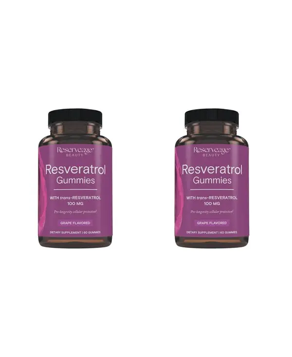 RESERVEAGE Resveratrol Gummies Grape Flavored 100 Mg 60ct - No Color