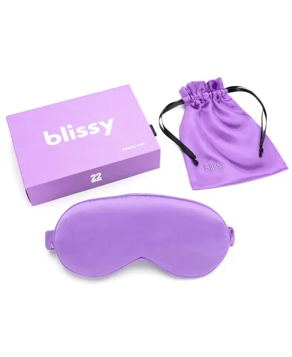 BLISSY Pure Silk Sleep Mask - Orchid