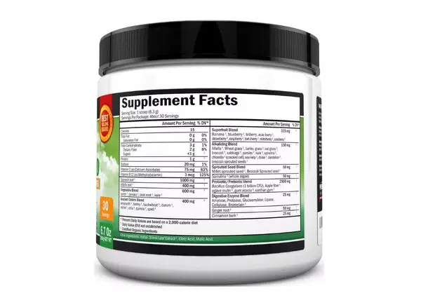 BIOSCHWARTZ Super Greens Superfood Powder Greens Powder With Probiotics Prebiotics Digestive Enzymes And 43 Superfoods - Green