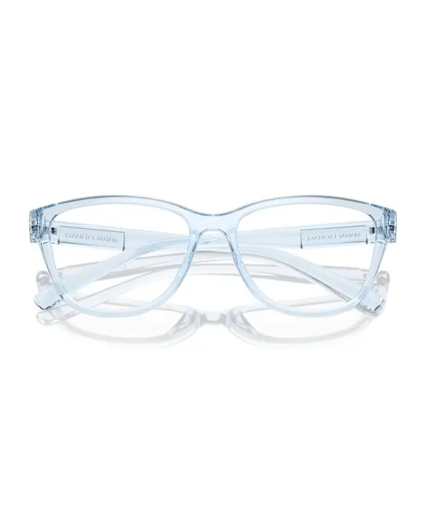 Armani Exchange Eyeglasses - Shiny Transparent Blue