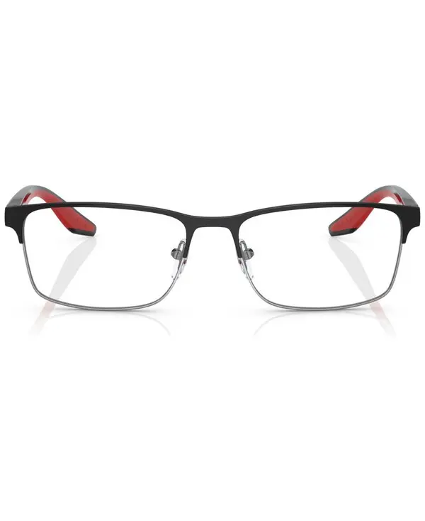 Prada Rectangle Eyeglasses - Black,silver-tone