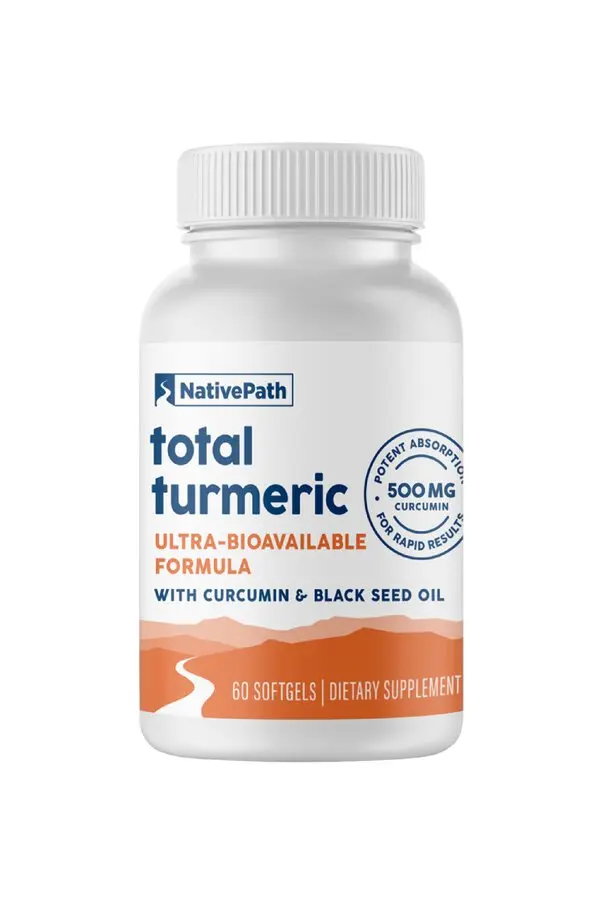 NATIVEPATH Turmeric Curcumin With Black Seed Oil Advanced Antioxidant & Joint Support Supplement - White