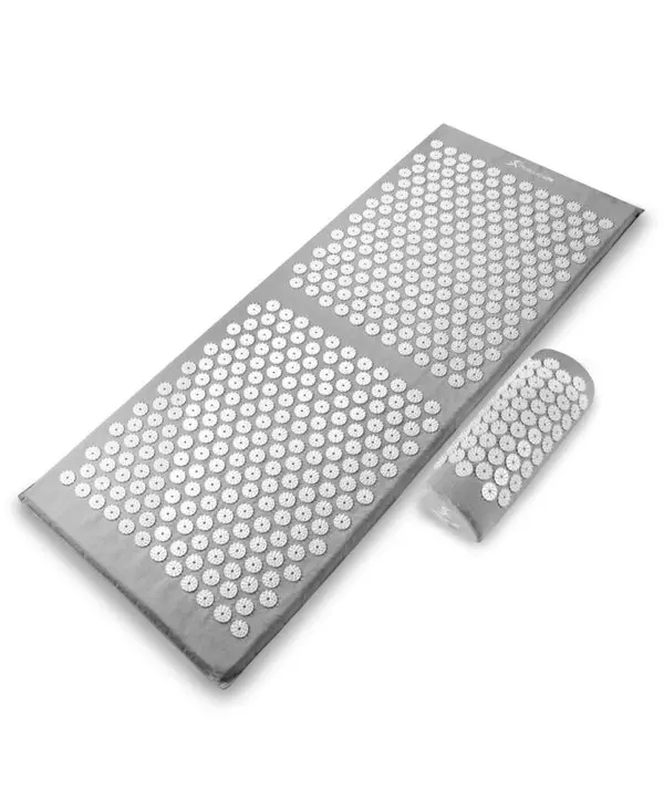 PROSOURCEFIT Full Body Acupressure Mat And Pillow Set - Grey