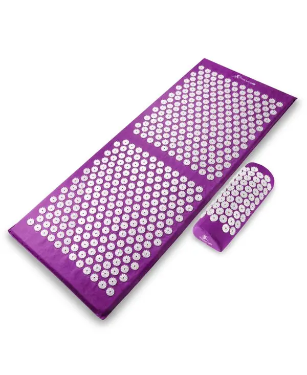 PROSOURCEFIT Full Body Acupressure Mat And Pillow Set - Purple