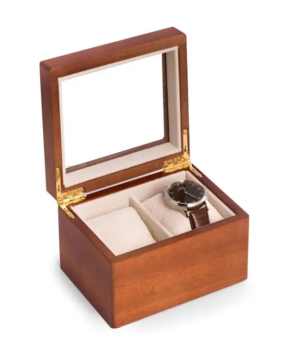 BEY-BERK 2-watch Box - Brown