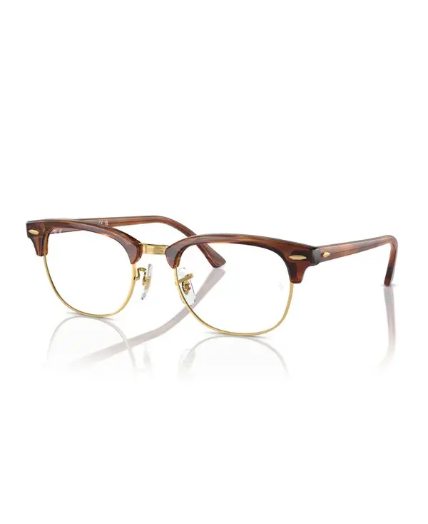 Ray-ban Clubmaster Eyeglasses - Striped Brown