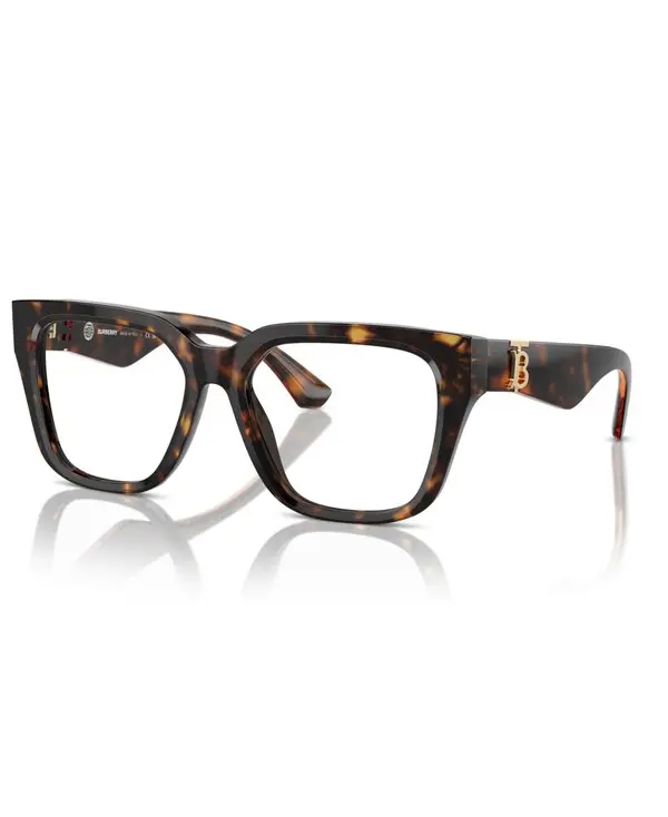 Burberry Full Rim Square Eyeglasses - Dark Havana