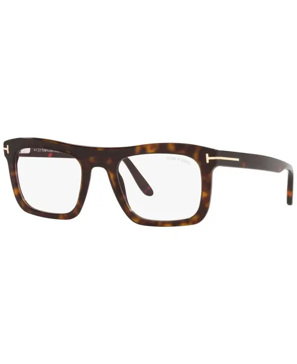 TOM FORD Rectangle Acetate Eyeglasses - Tortoise