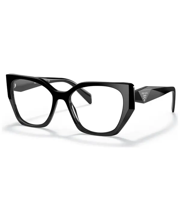 Prada Pr 18wv Irregular Full Rim Eyeglasses - Black