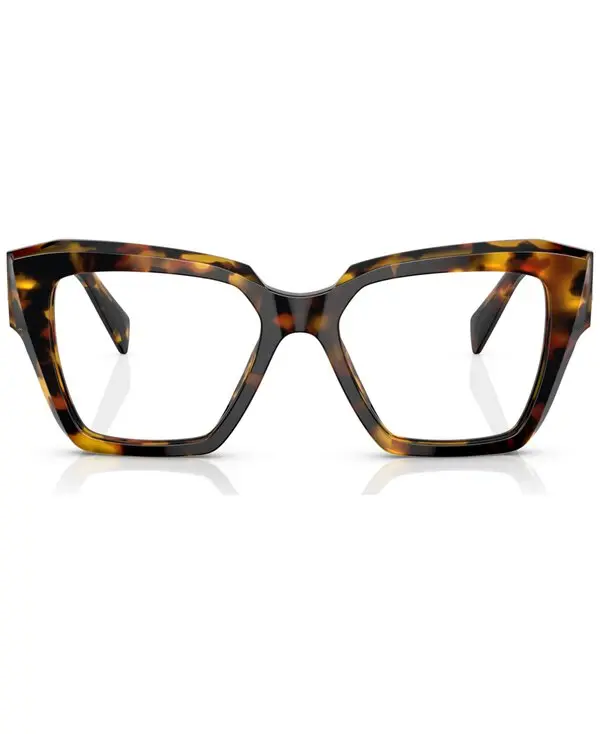 Prada Square Frame Eyeglasses - Honey Tortoise