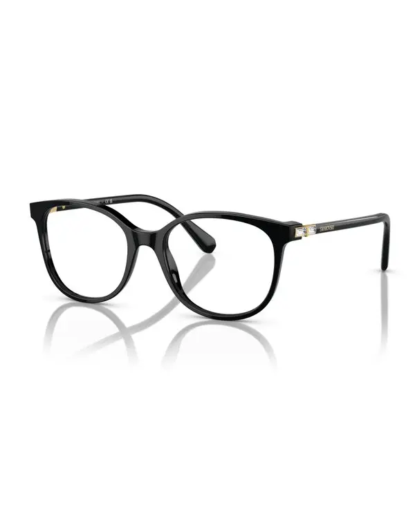SWAROVSKI Square Frame Eyeglasses - Solid Black