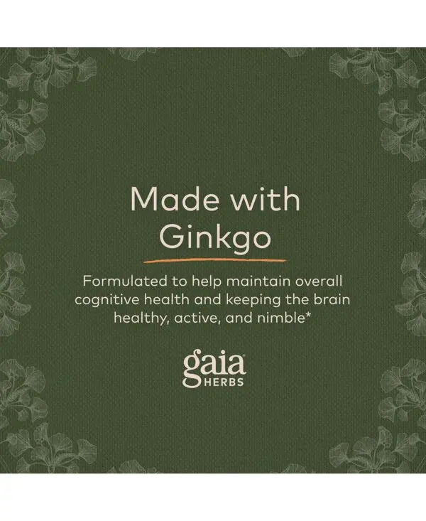 GAIA HERBS Ginkgo Leaf Traditionally Used To Support Healthy Circulation And Brain Function