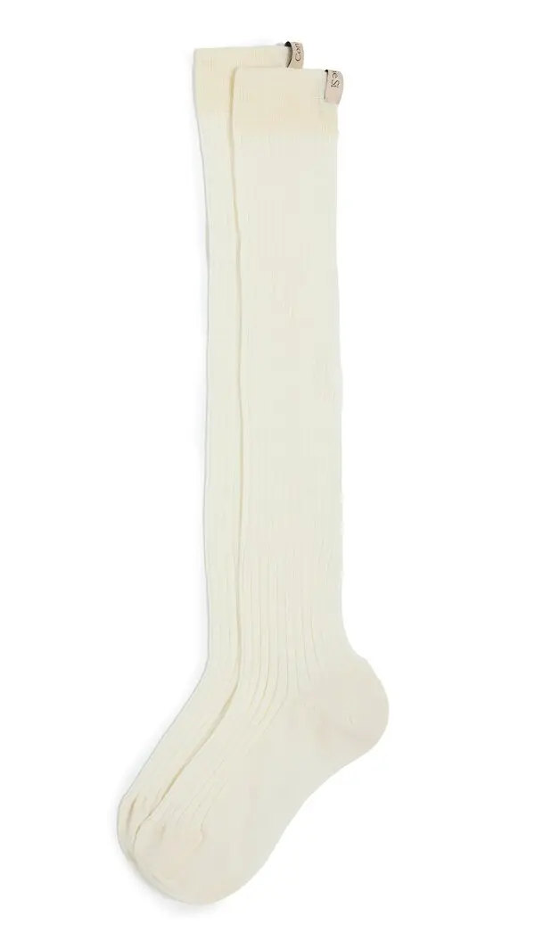 Comme Si Knee High Socks - Cream
