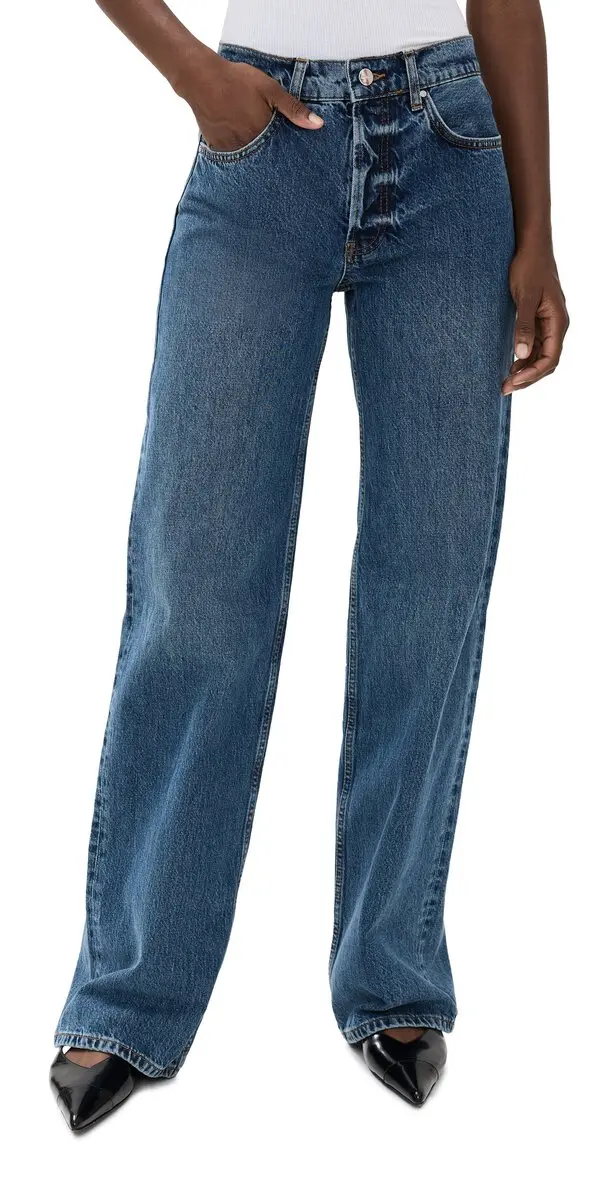 ANINE BING Hugh Jeans - Washed Blue