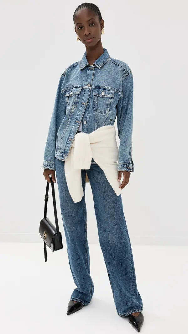 ANINE BING Hugh Jeans - Washed Blue