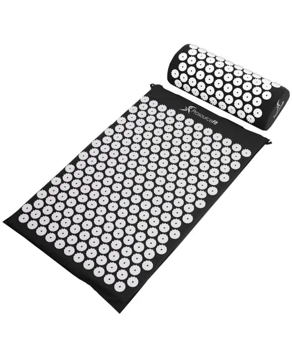 PROSOURCEFIT Acupressure Mat And Pillow Set - Black