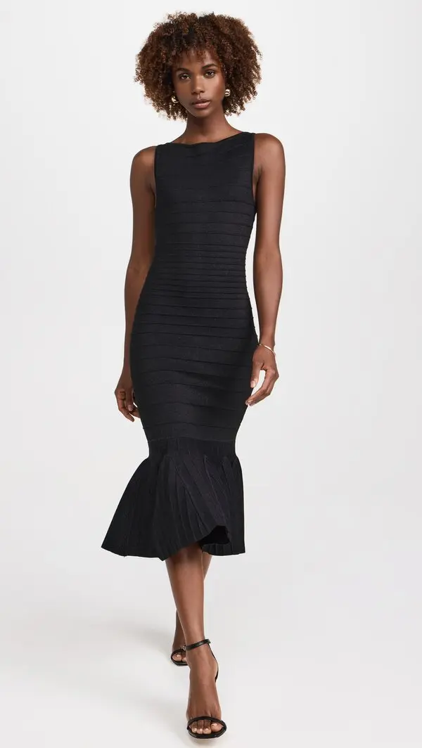 Retrofete Marta Knit Dress In Metallic Black - 60% Off | Editorialist