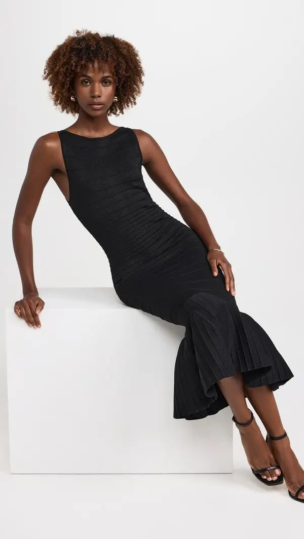 Retrofete Marta Knit Dress In Metallic Black - 60% Off | Editorialist