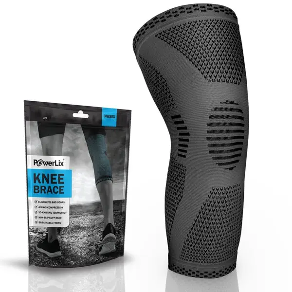 POWERLIX Compression Knee Sleeve - Grey