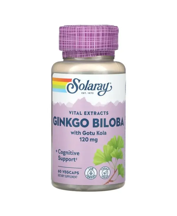 SOLARAY Vital Extracts Ginkgo Biloba With Gotu Kola - No Color