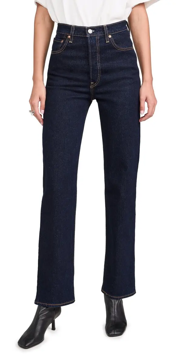 LEVI'S Ribcage Full Length Jeans - Small Course