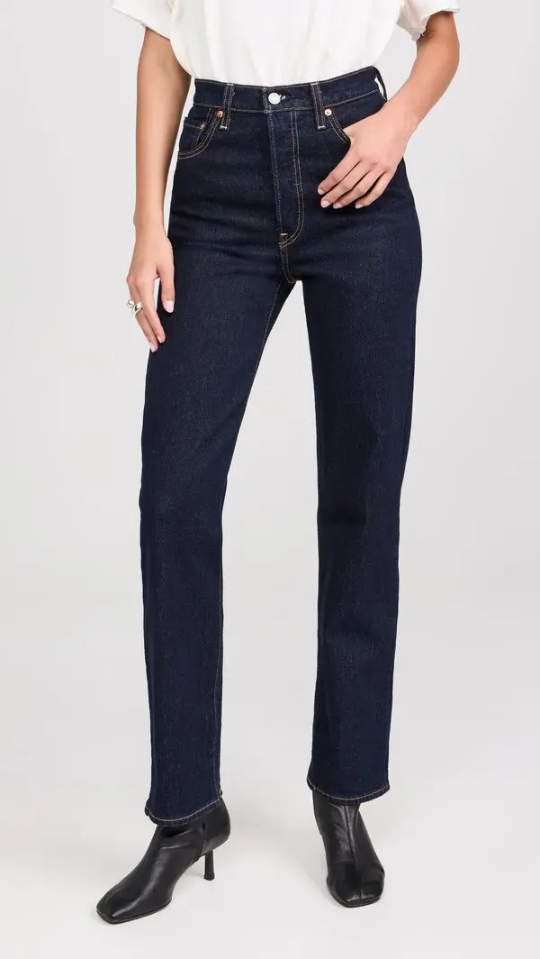 LEVI'S Ribcage Full Length Jeans - Small Course