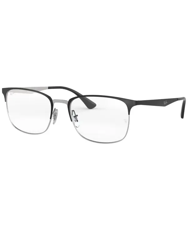 Ray-ban Rx6421 Rectangle Eyeglasses - Black Silv