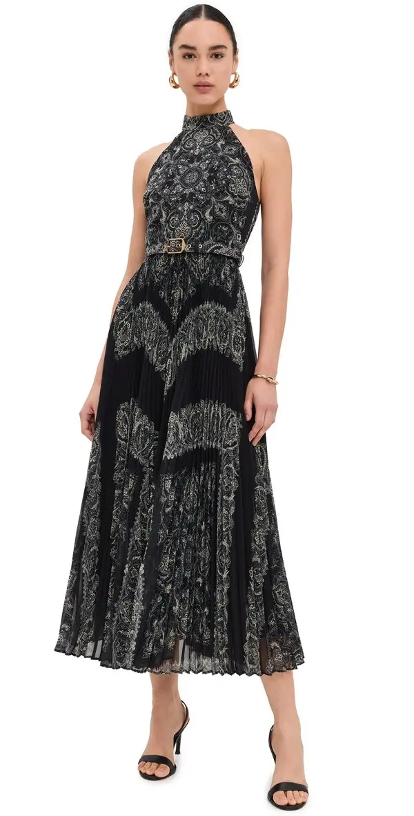 strapless open back dress Vina Tiered Pleated Layered Maxi Dress Dark Olive | Wedding Guest Dress |  Pleated Skirt