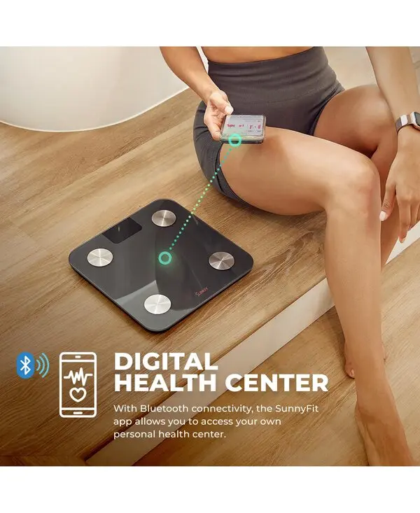 SUNNY HEALTH AND FITNESS Smart Digital Body Composition Scale With 20 Metrics