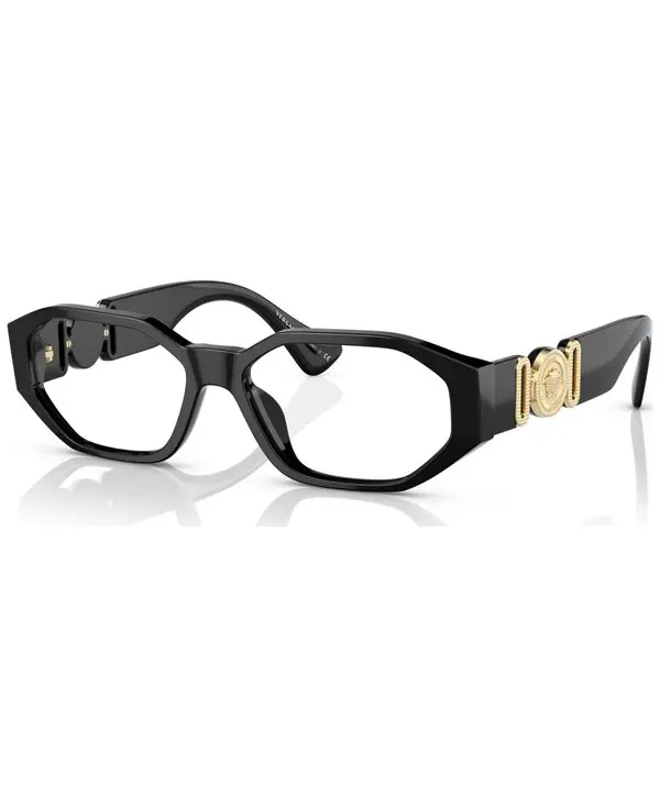 Versace Irregular Acetate Eyeglasses - Black